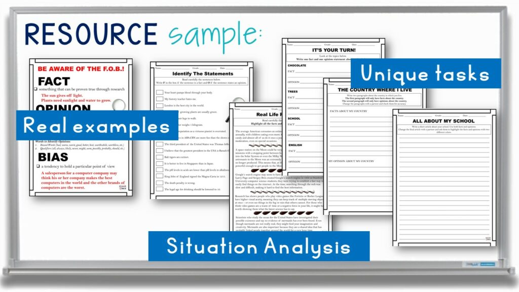 Fact, Opinion, Bias Lesson: Worksheets, PPT, Examples, Practice ...