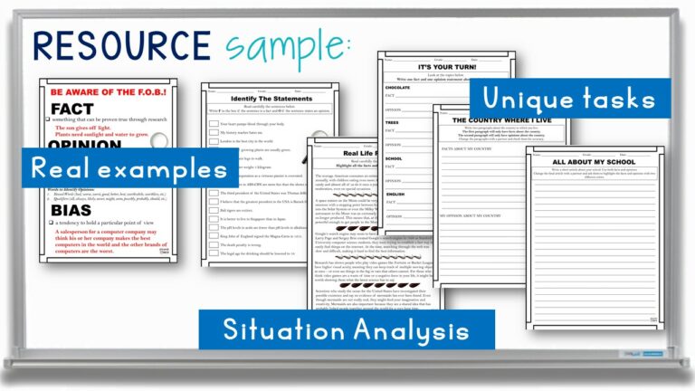 Fact, Opinion, Bias Lesson: Worksheets, PPT, Examples, Practice ...