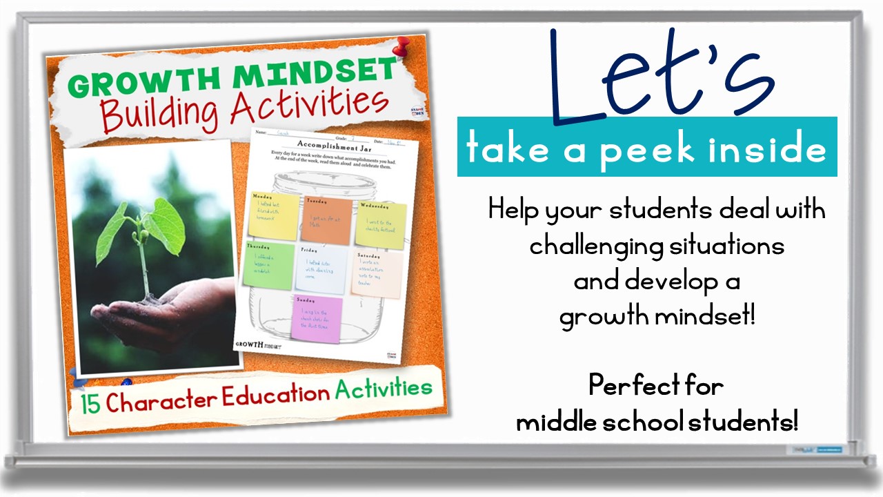 Growth Mindset Activities for Middle School Students - Fun SEL ...