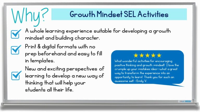 Growth Mindset Activities for Middle School Students - Fun SEL ...
