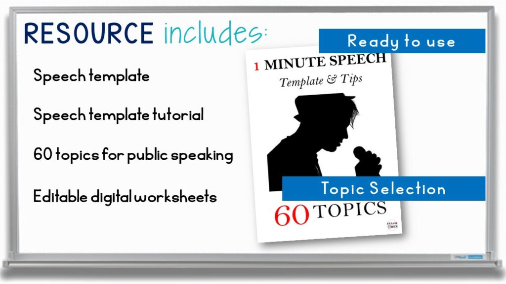 ONE Minute Speech Public Speaking Activity: Tips, Notes, 60 Interesting ...