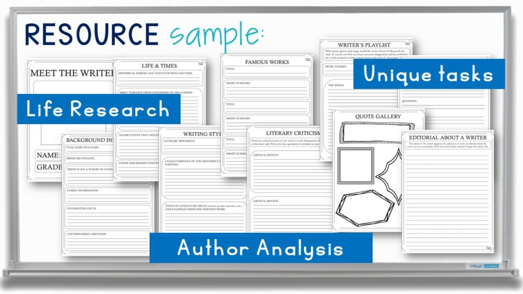 Author Research Project: Meet The Writer Biographical Writing Style and ...