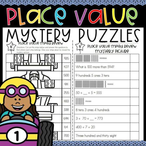 Place Value Mystery Puzzles Activity Place Value Strip Puzzles - Made ...