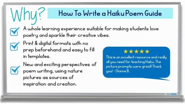 Haiku Poetry Lesson - How to Write A Haiku Poem Guide and Picture ...
