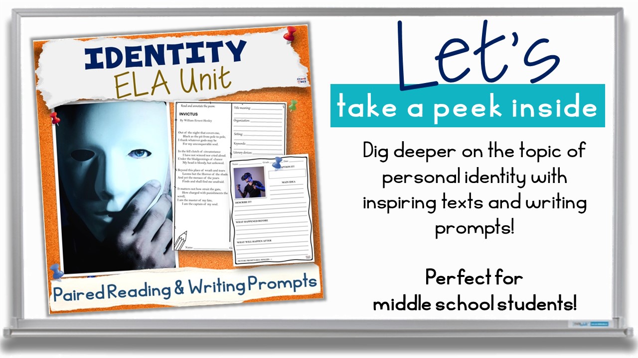 Identity Unit - Bell Ringers, Paired Reading Activities, Writing ...