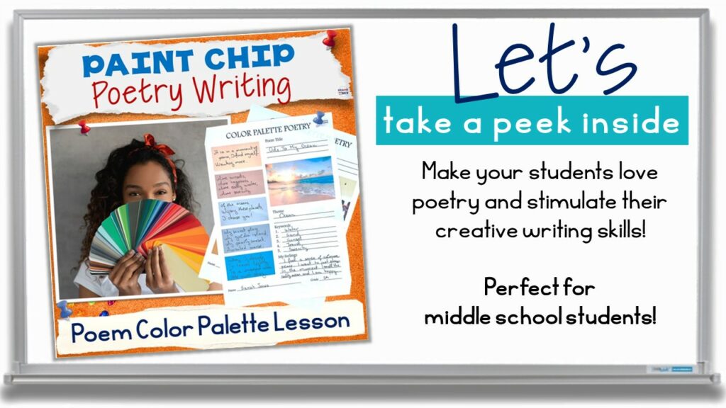Poetry Writing Paint Chip Lesson - Poem Color Palette Activity PRINT ...