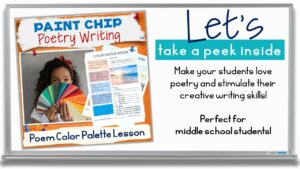 Poetry Writing Paint Chip Lesson - Poem Color Palette Activity PRINT ...