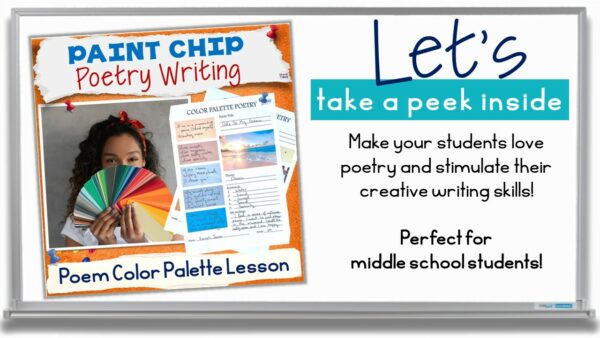 Poetry Writing Paint Chip Lesson - Poem Color Palette Activity PRINT ...