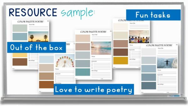 Poetry Writing Paint Chip Lesson - Poem Color Palette Activity PRINT ...