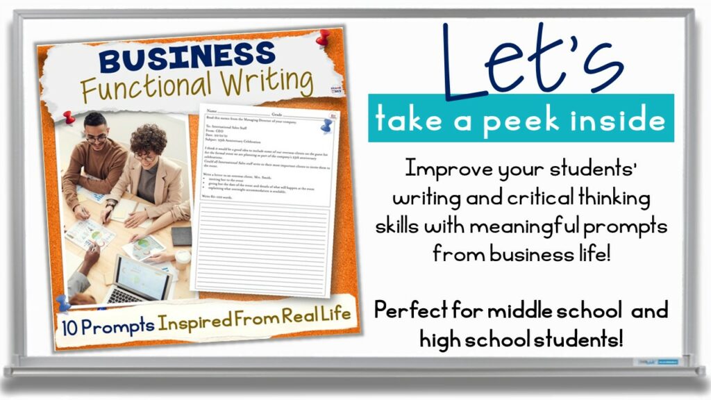 Business Writing Prompts and Real World Functional Tasks PRINT-DIGITAL ...