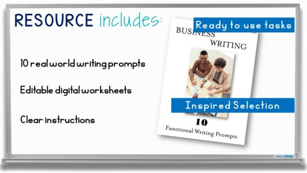 Business Writing Prompts and Real World Functional Tasks PRINT-DIGITAL ...