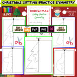 Christmas Cutting Practice Symmetry Preschool scissor activities for ...