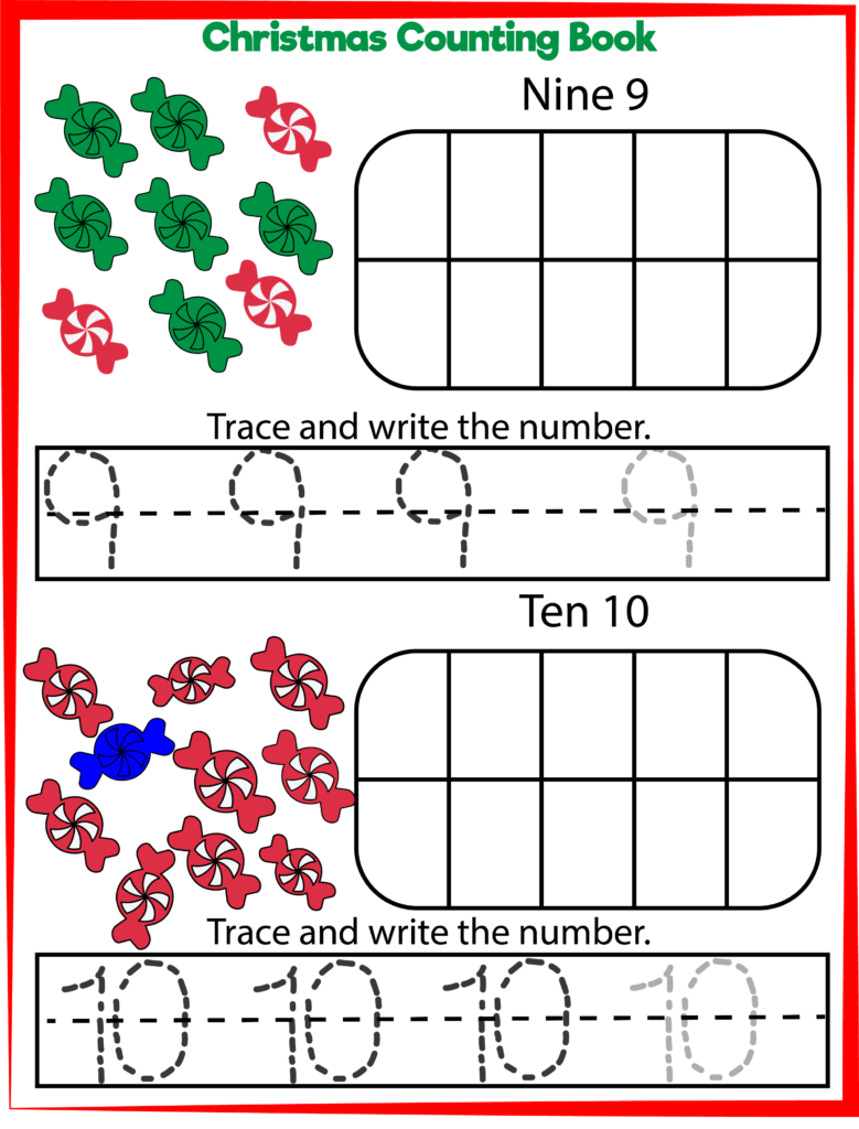 Christmas Counting Book Handwriting Practice. | Made By Teachers