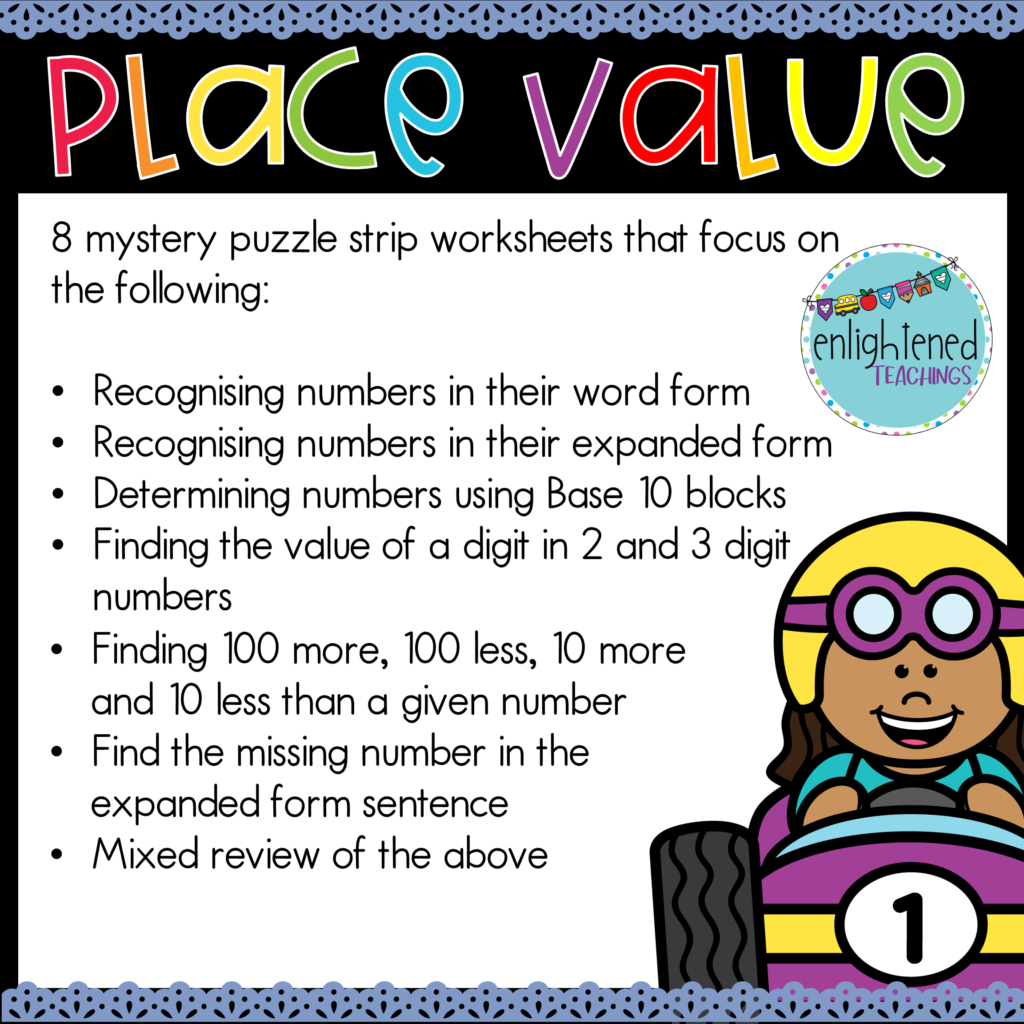 Place Value Mystery Puzzles Activity Place Value Strip Puzzles | Made ...
