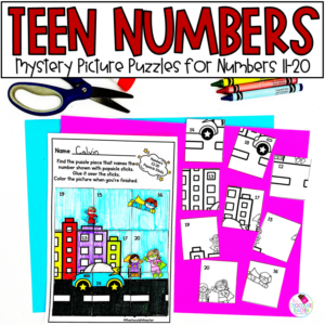 Teen Numbers - Numbers 11-20- Math Puzzles - No Prep - Subitizing ...