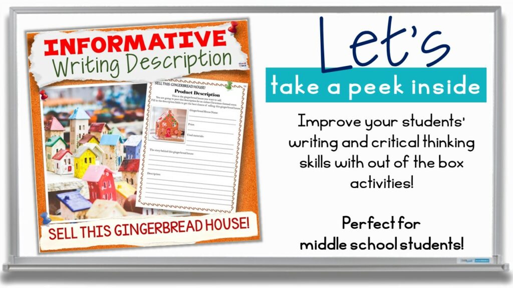Christmas Writing Activities - Sell This Gingerbread House - Product ...