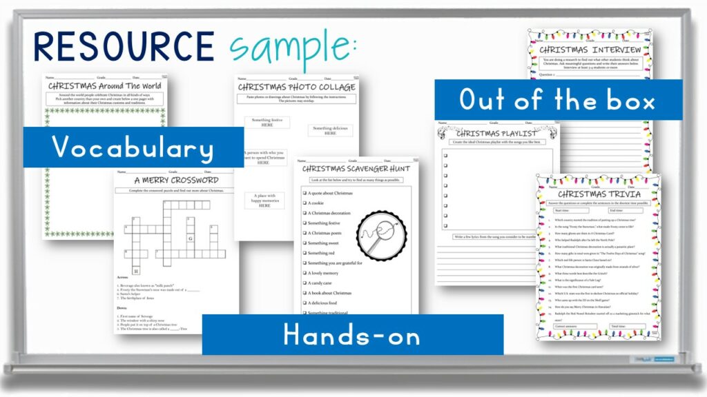 Christmas Fun Activities - Winter Holiday Worksheets, Tasks, Crafts ...