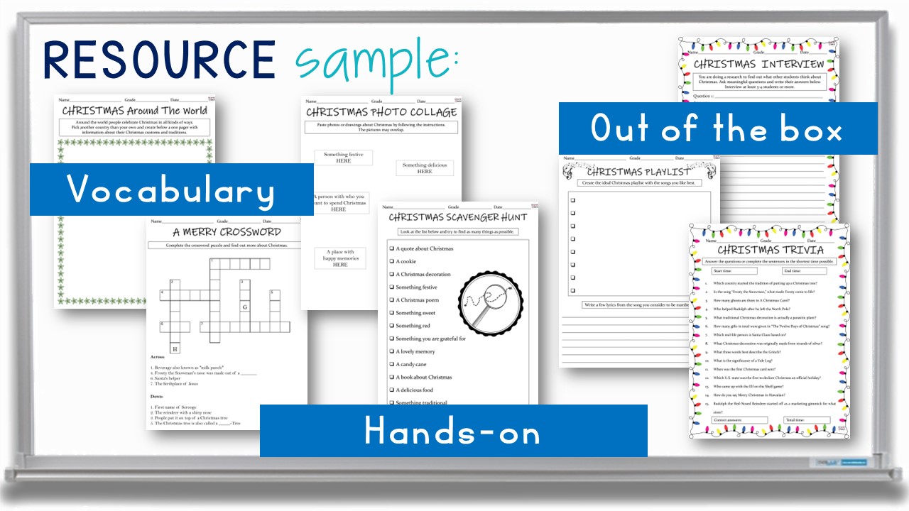 Christmas Fun Activities - Winter Holiday Worksheets, Tasks, Crafts ...