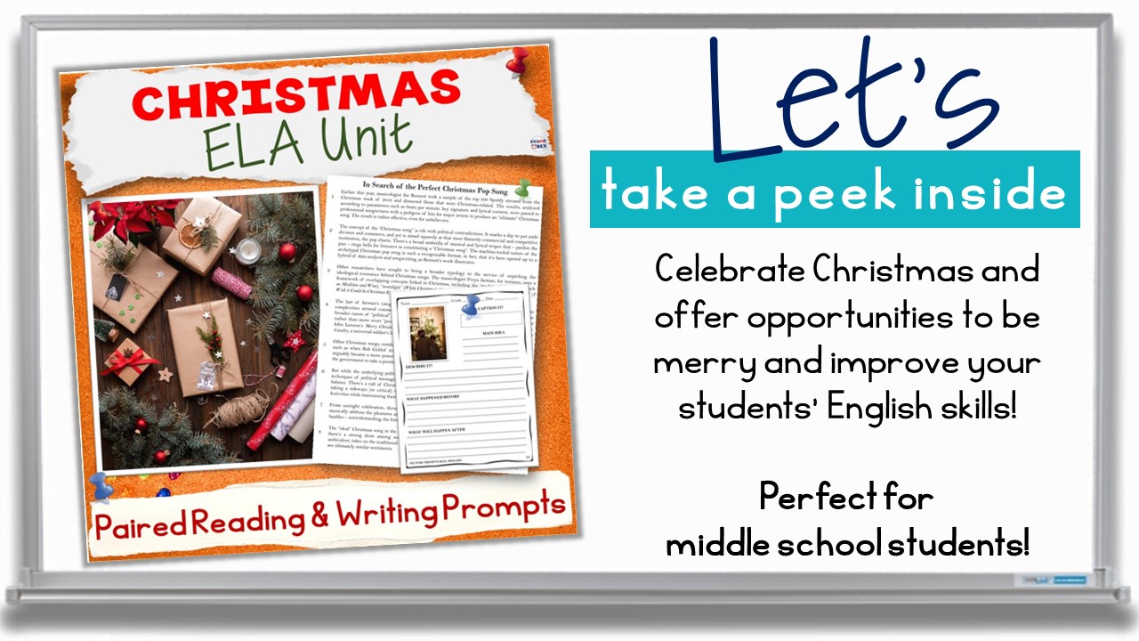 Christmas Unit - Bell Ringers, Paired Reading Activities, Writing ...