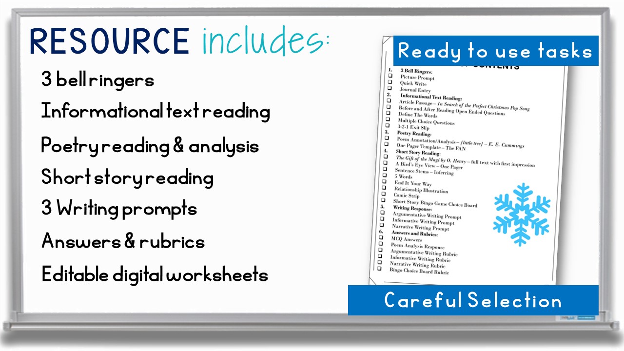 Christmas Unit - Bell Ringers, Paired Reading Activities, Writing ...