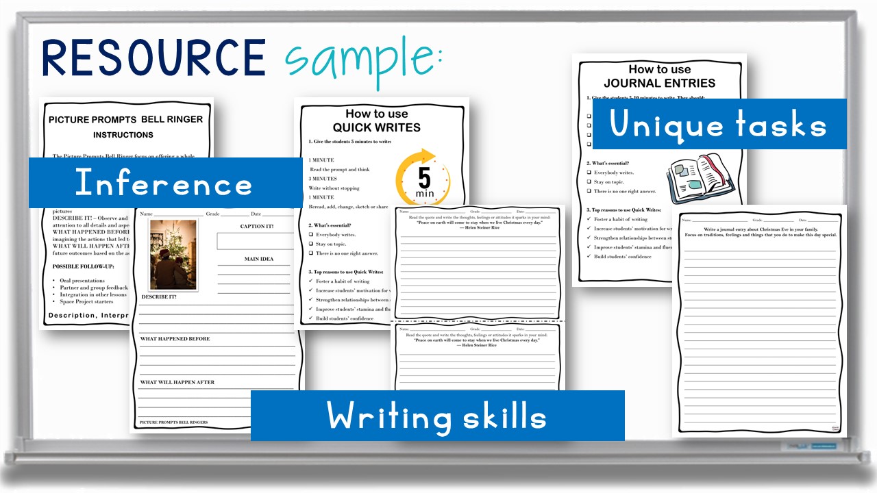 Christmas Unit - Bell Ringers, Paired Reading Activities, Writing ...