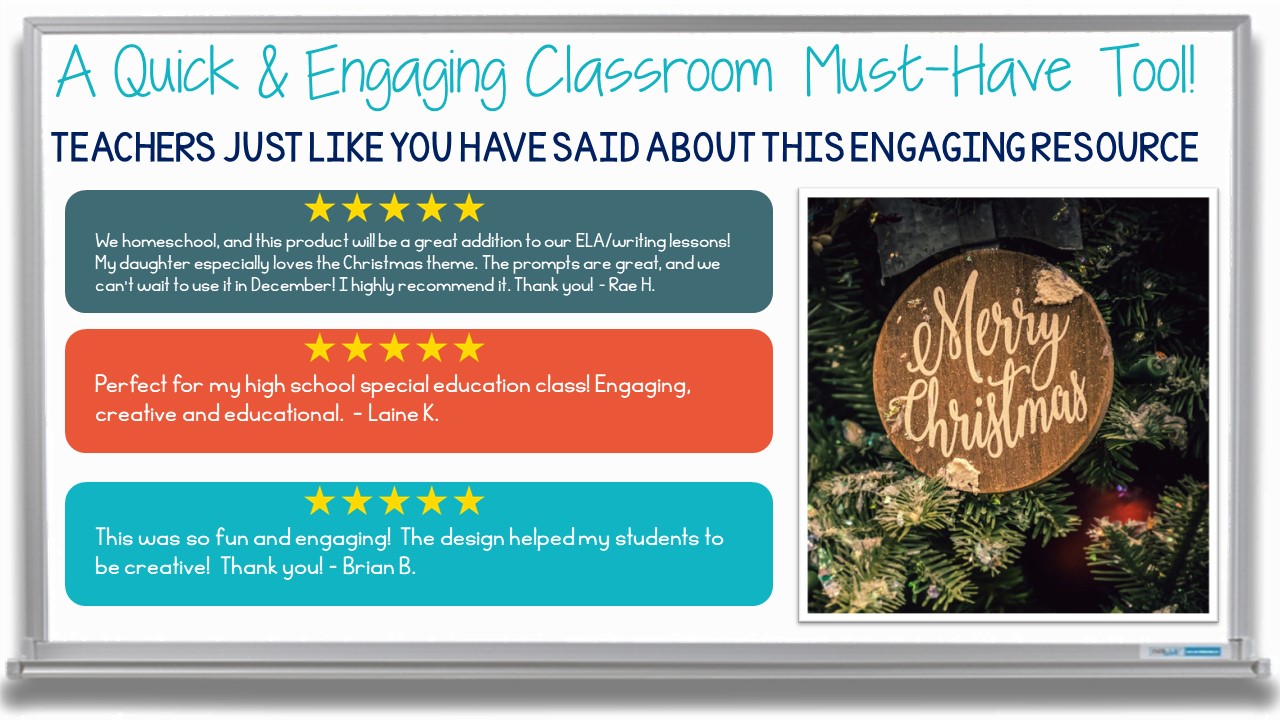 12 Days of Christmas Writing Prompts - High School Warm-Up Activities ...