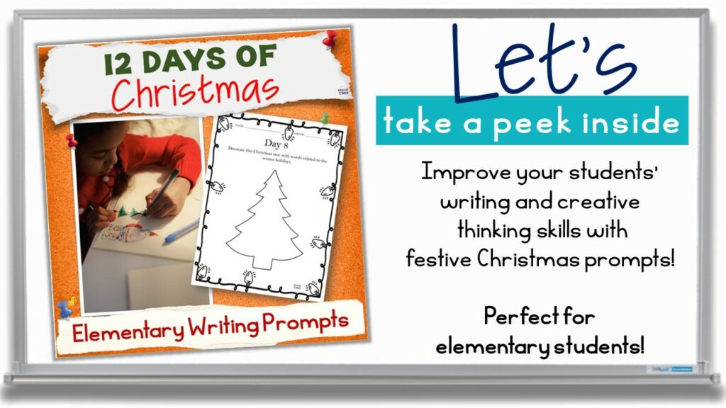 12 Days of Christmas Writing Prompts - Elementary Warm-Up Activities ...