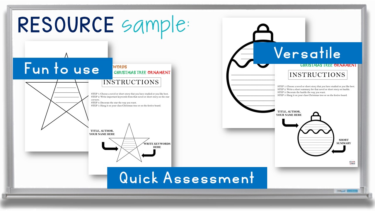 Christmas Craft Reading Activity - Tree Ornaments for Any Novel or ...