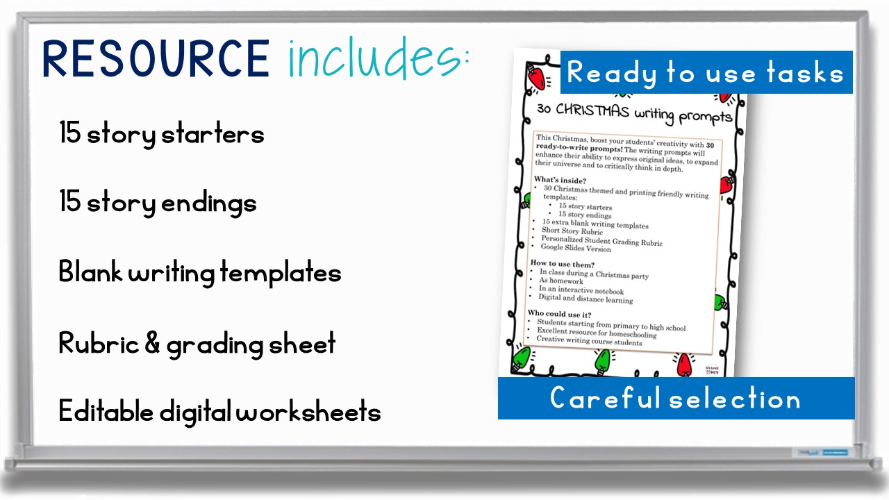 Christmas Narrative Writing Activities - Story Prompts Starters and ...