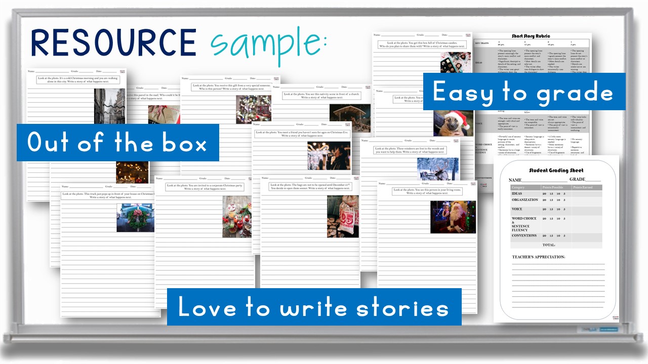 Christmas Picture Writing Prompts Inspired by Festive Photos PRINT ...