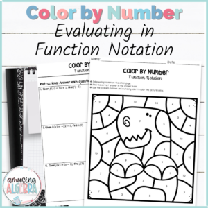 Evaluating in Function Notation Coloring Activity | Made By Teachers