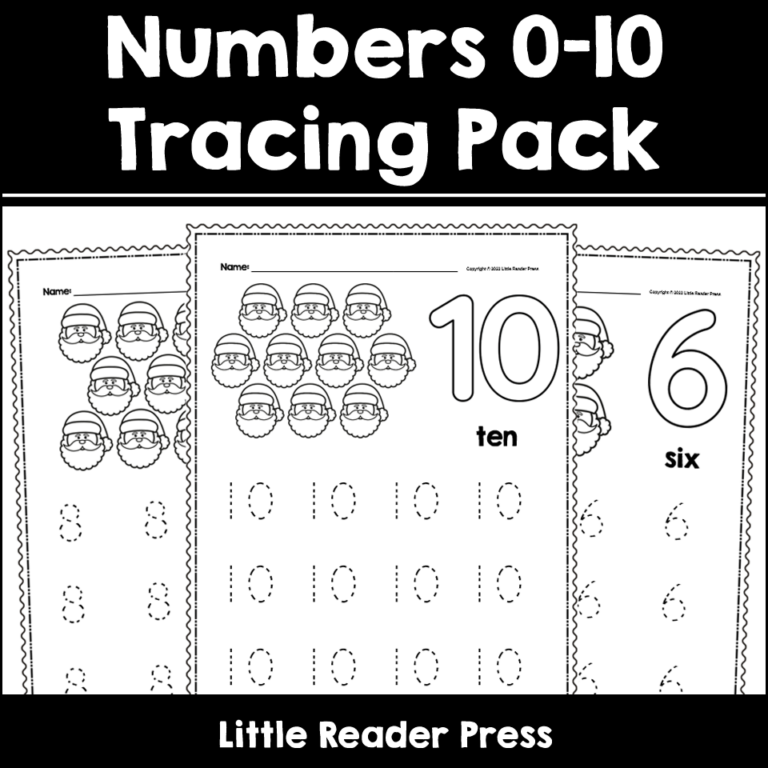 Santa Numbers 0-10 Tracing Worksheets | Made By Teachers
