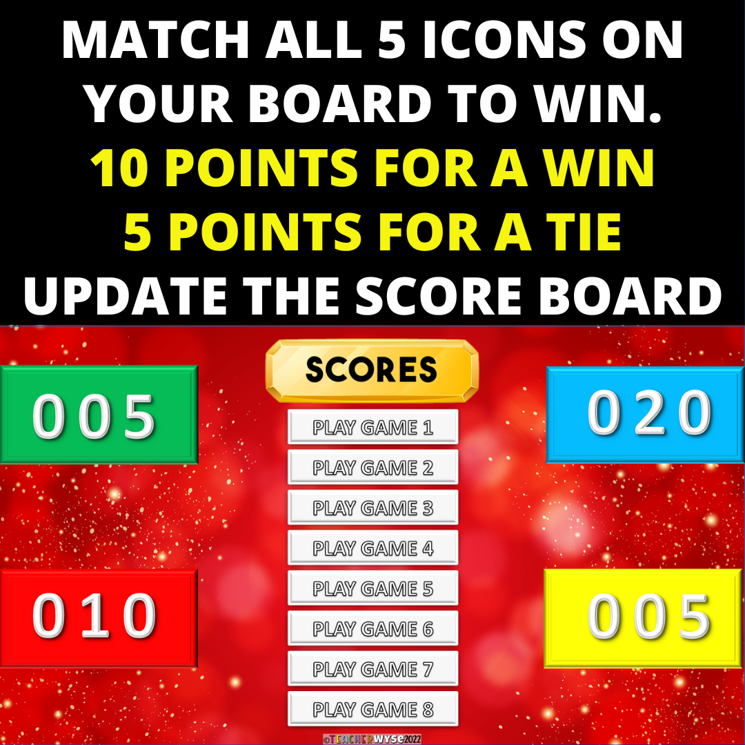 Spinning Bingo Christmas Edition An Interactive PowerPoint No Prep Game for up to 4 players ...