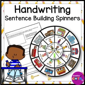 Writing Center or Handwriting Activity Spin a Sentence or Story | Made ...