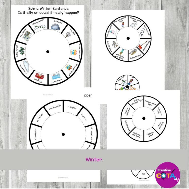 Writing Center or Handwriting Activity Spin a Sentence or Story | Made ...