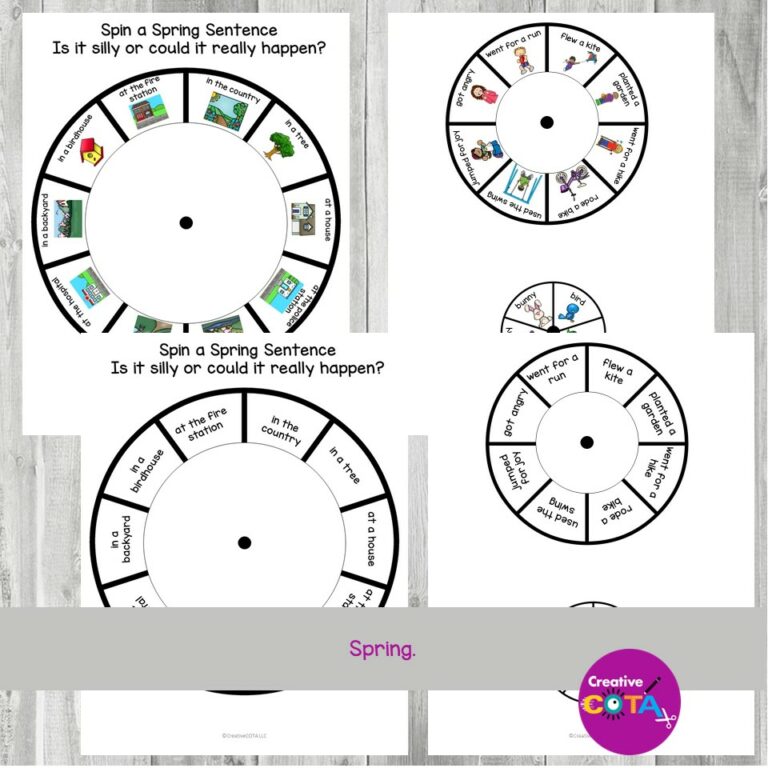 Writing Center or Handwriting Activity Spin a Sentence or Story | Made ...