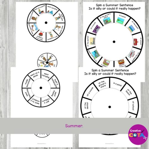 Writing Center or Handwriting Activity Spin a Sentence or Story | Made ...