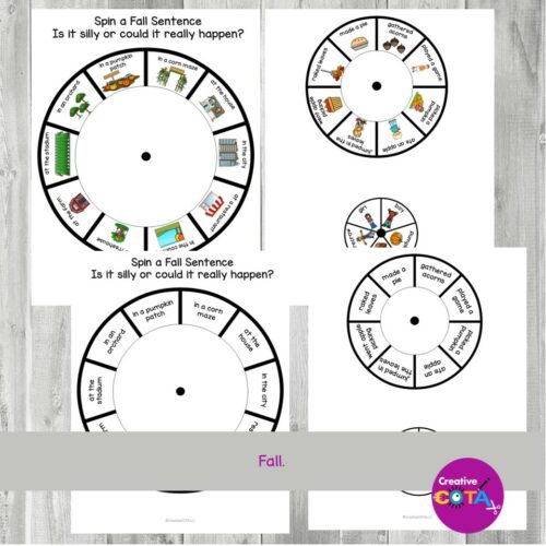 Writing Center or Handwriting Activity Spin a Sentence or Story | Made ...