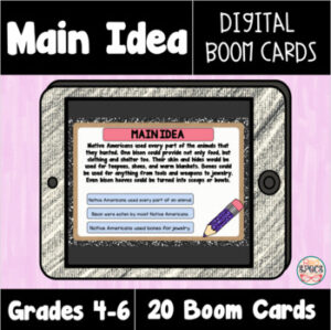 Main Idea: Digital Boom Cards - Made By Teachers