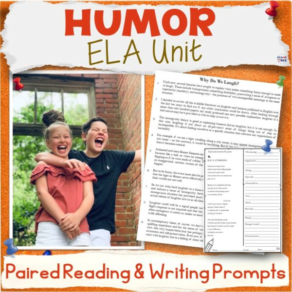 Humor Unit - Bell Ringers, Paired Reading Texts, Writing Prompts - Made ...