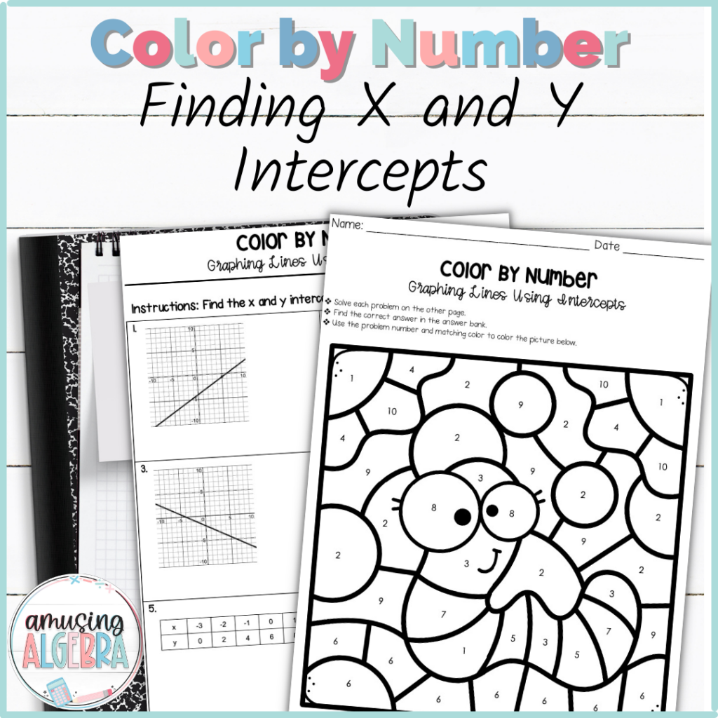 Finding X and Y Intercepts of Lines Coloring Activity | Made By Teachers