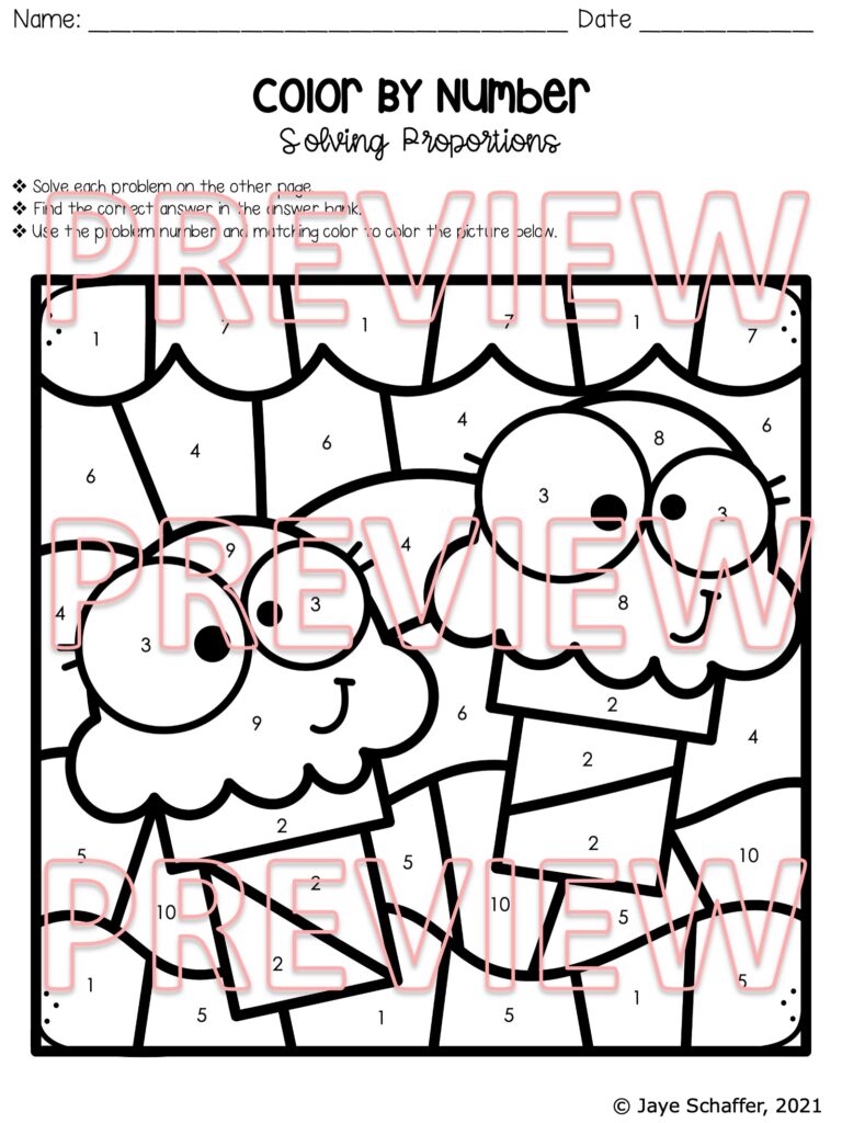 Solving Proportions Coloring Activity | Made By Teachers