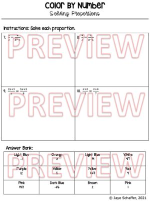 Solving Proportions Coloring Activity | Made By Teachers