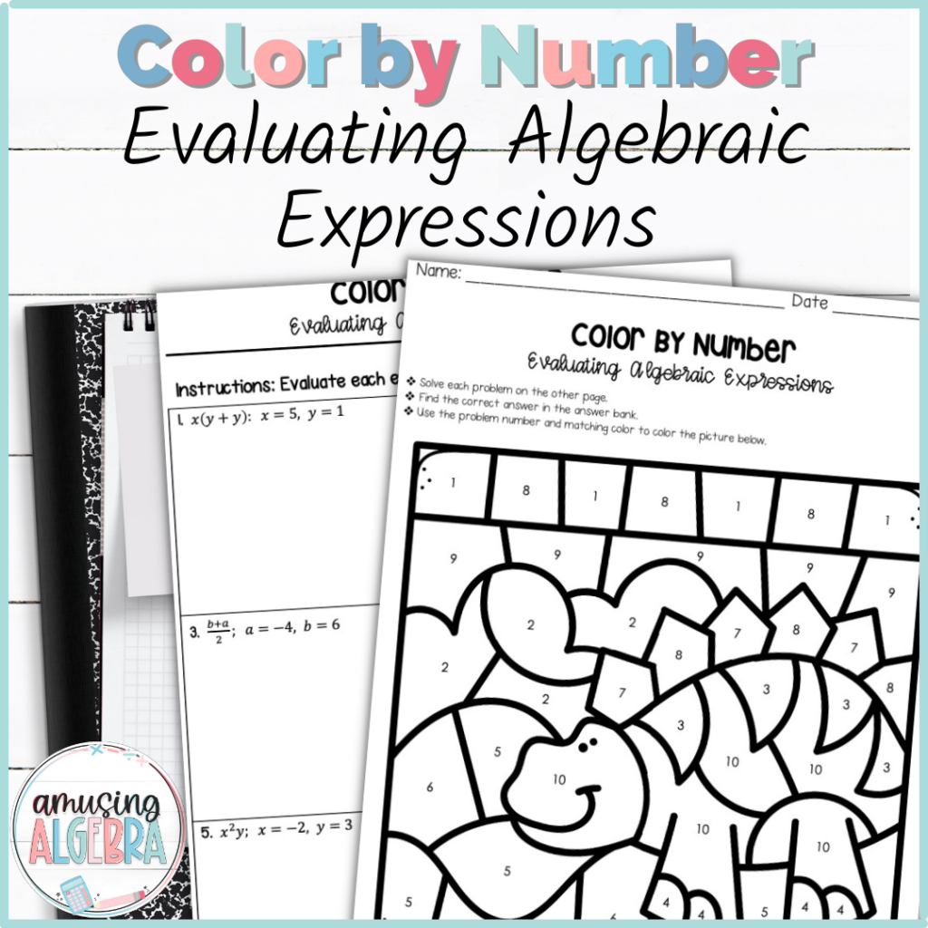 Evaluating Algebraic Expressions Coloring Activity | Made By Teachers