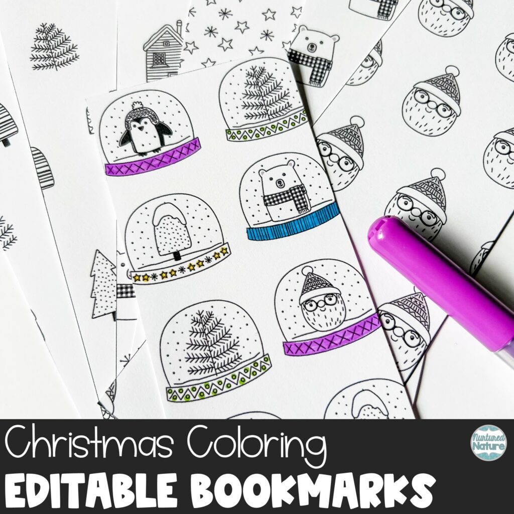 Editable Bookmarks - Christmas Coloring Sheets for Student Gifts | Made ...