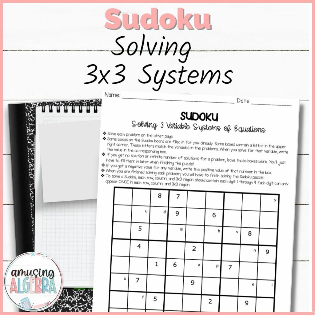 Solving Multi-Step Linear Equations Sudoku Puzzle - Made By Teachers