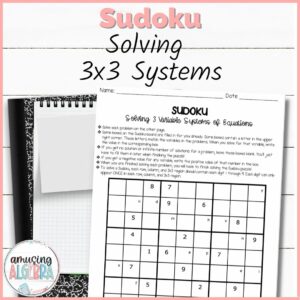 Solving Three Variable Systems Sudoku Puzzle | Made By Teachers