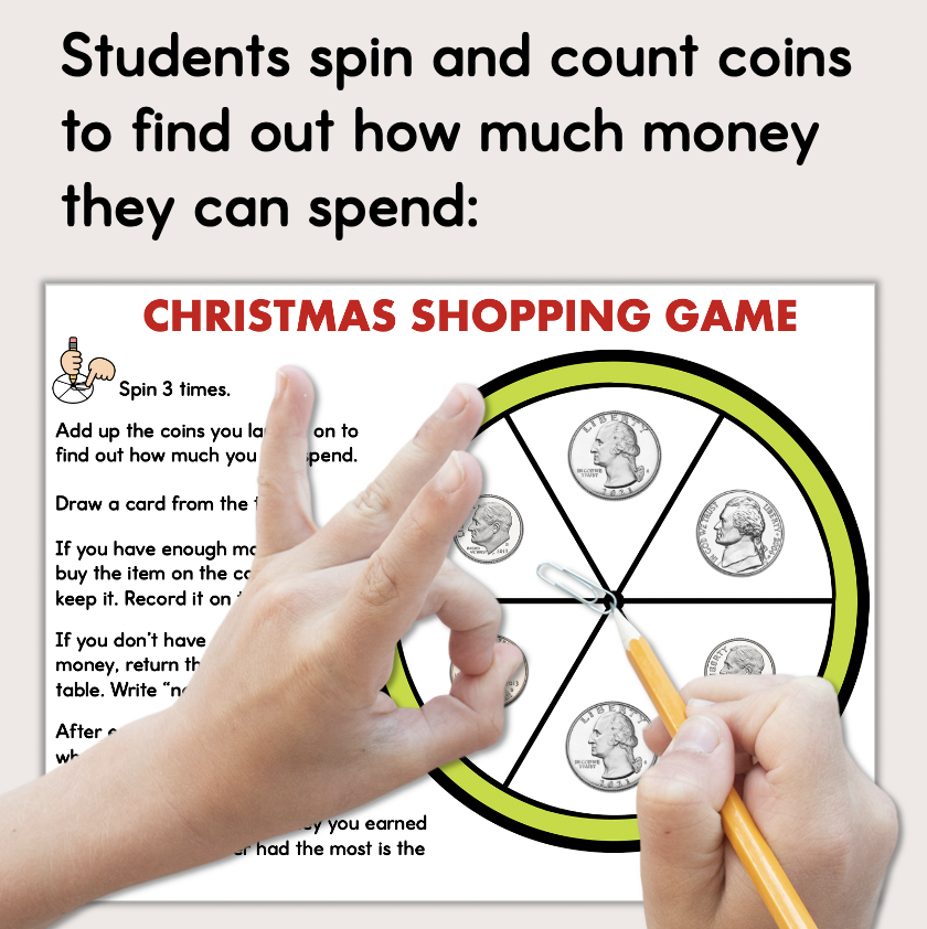 Counting Coins Christmas Shopping Money Game | Made By Teachers