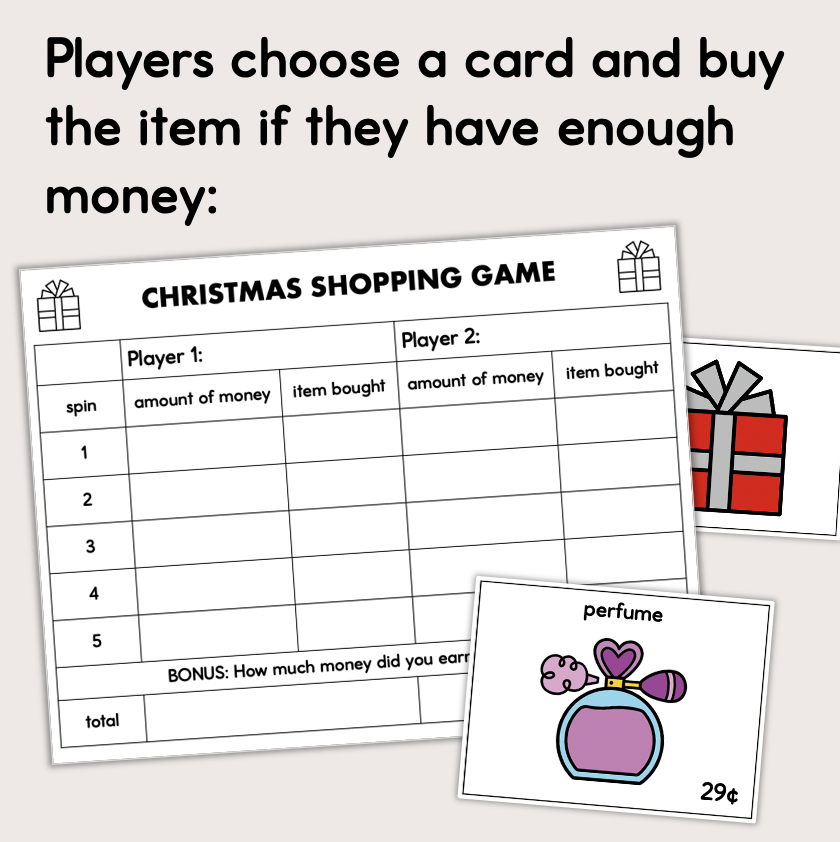 Counting Coins Christmas Shopping Money Game | Made By Teachers