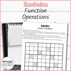 Function Operations and Compositions Even Sudoku Puzzle | Made By Teachers